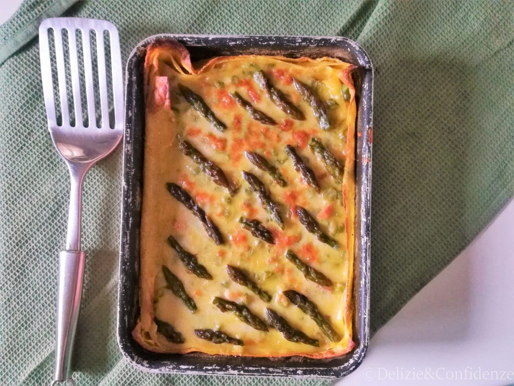 Scrigno d'oro giallo (timballo di lasagna agli asparagi e zafferano con ...